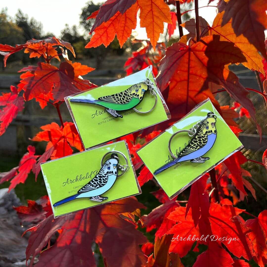 Budgie Key Rings – Archbold Design